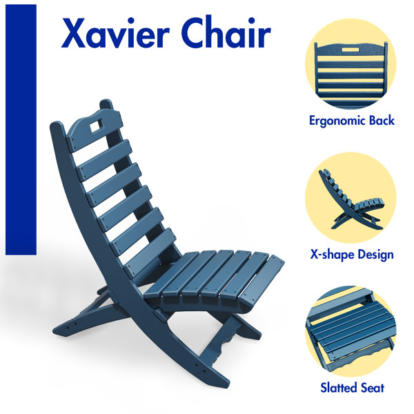 Highland Dunes Alexeya Plastic Folding Adirondack Chair & Reviews | Wayfair