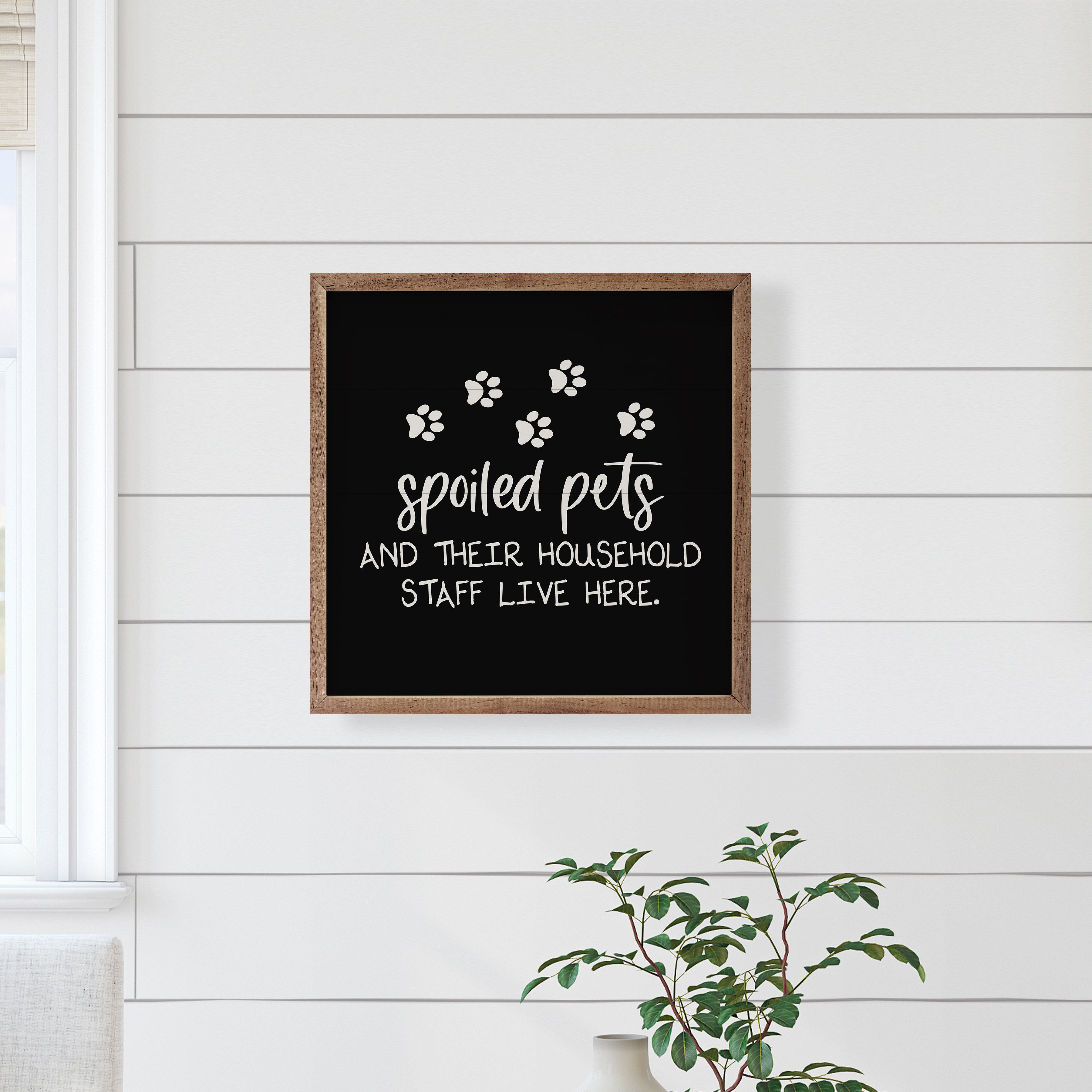 Trinx Spoiled Pets Staff Paws Black | Wayfair