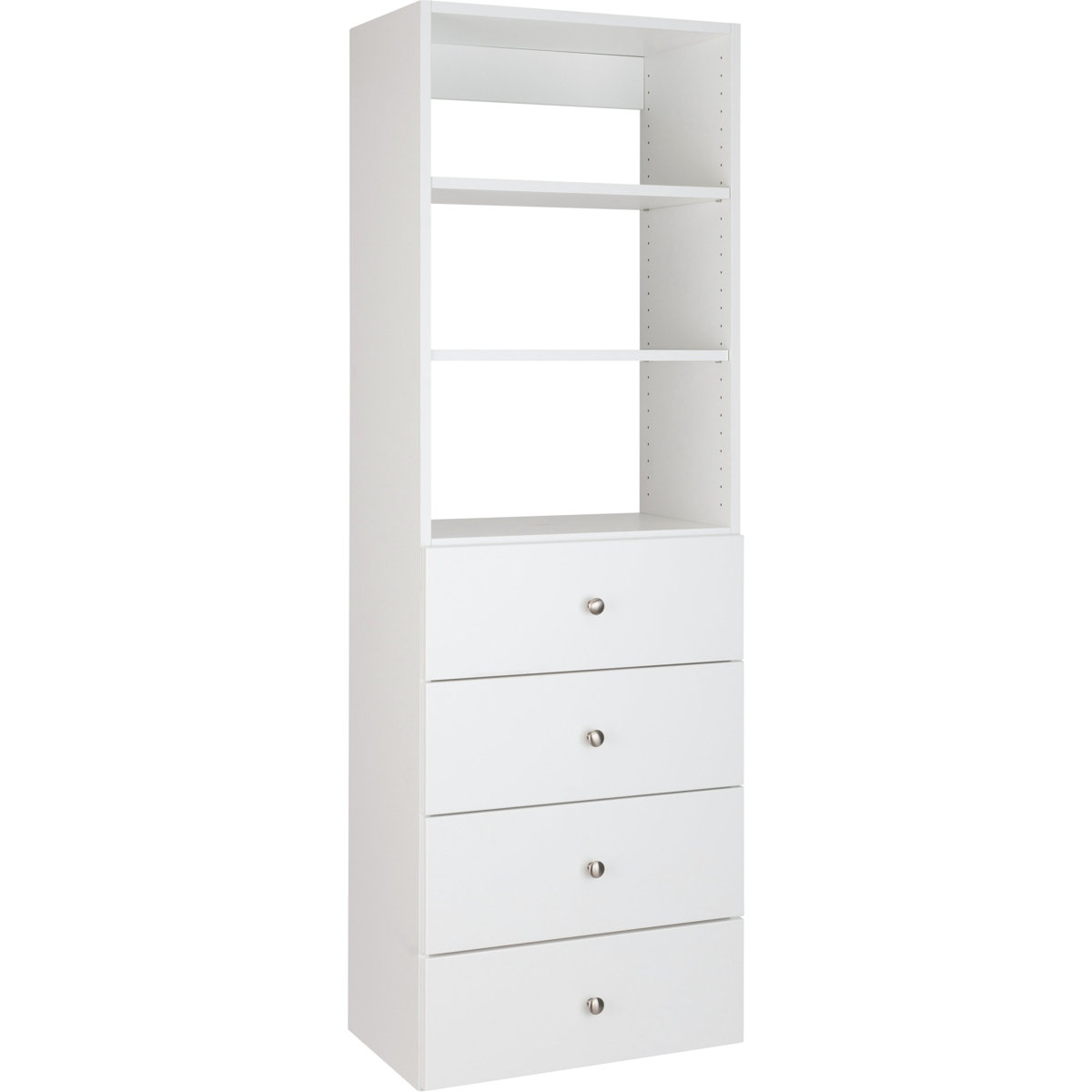 Modular Closets 4 Drawer Shelf Tower for Walk-in Closet Shelf & Reviews ...
