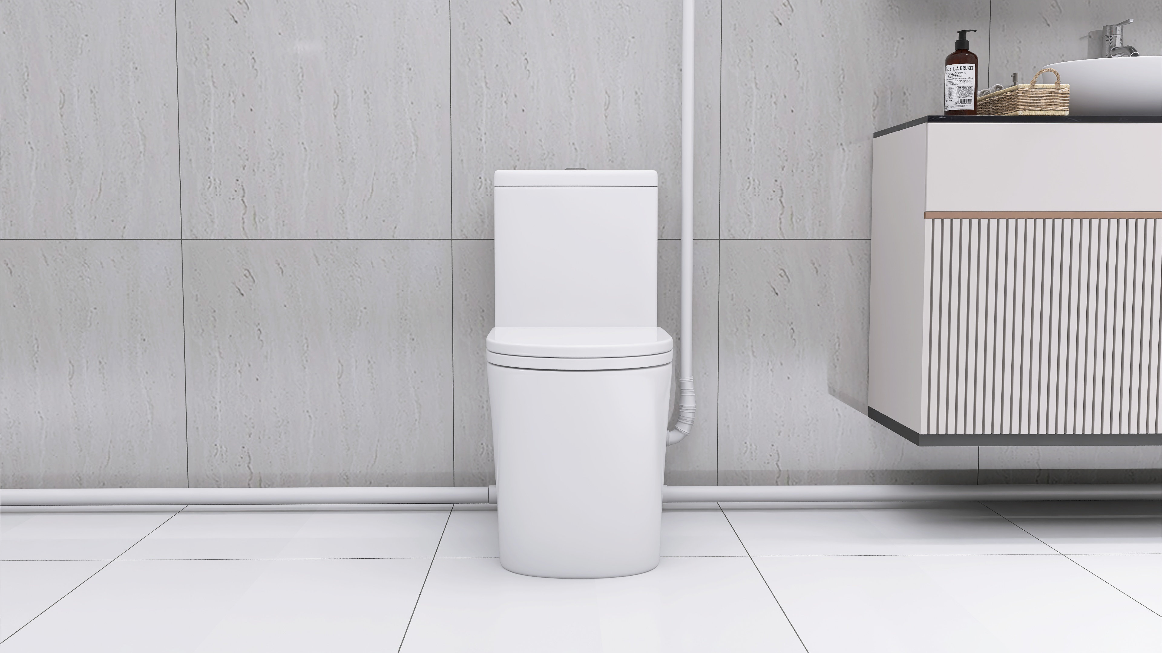 Taroo Clocks Upflush Toilet For Basement, 600W Macerating Toilet System ...