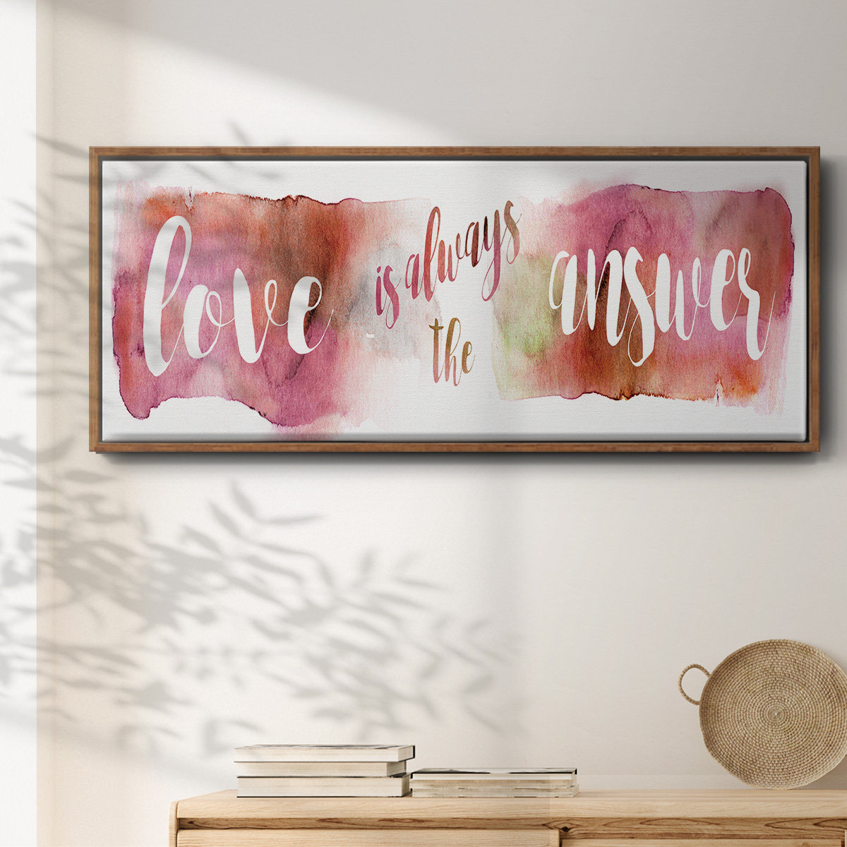 Red Barrel Studio® Love is the Answer- Framed Canvas | Wayfair