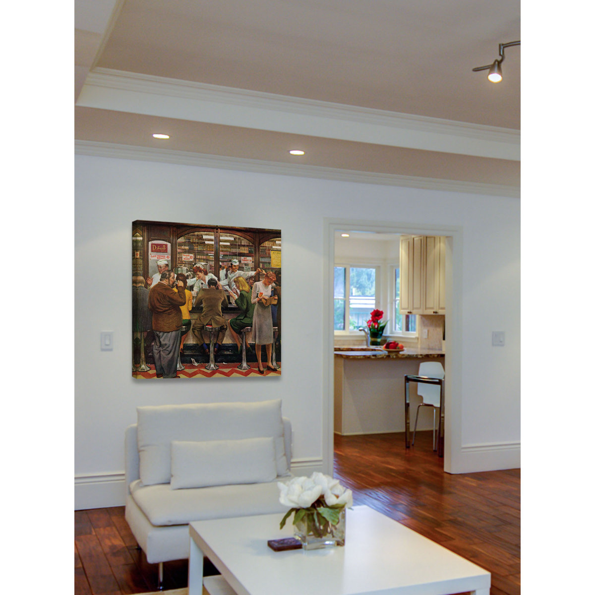 Marmont Hill Lunch Counter by John Falter Painting Print on Wrapped ...