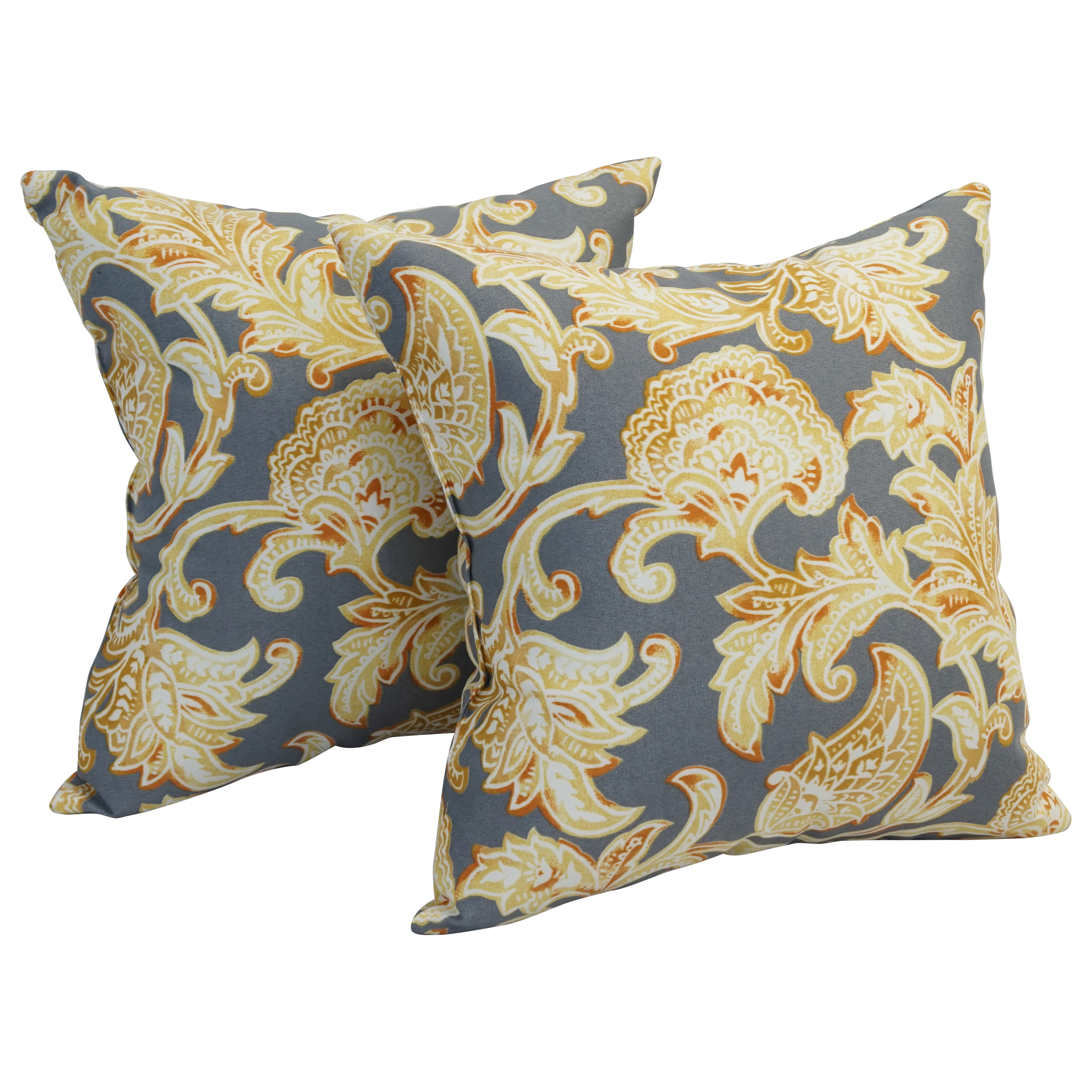 Blazing Needles Outdoor Cushion Collection Indoor/Outdoor Floral Throw ...