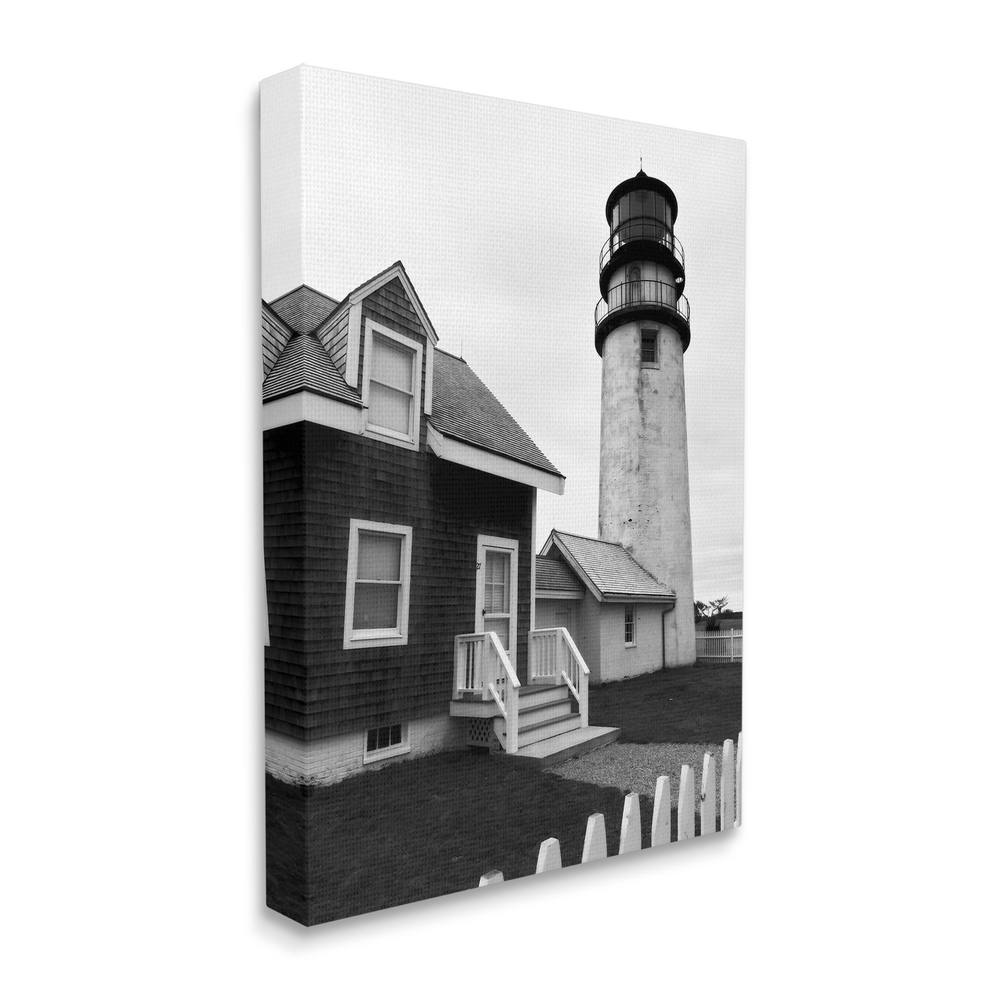 Breakwater Bay " Coastal Lighthouse With Fence " by Graffitee Studios ...