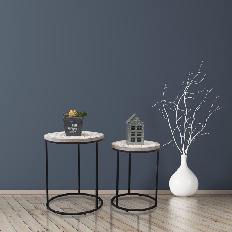 Bungalow Rose Delancy 22'' tall Frame Nesting Tables | Wayfair