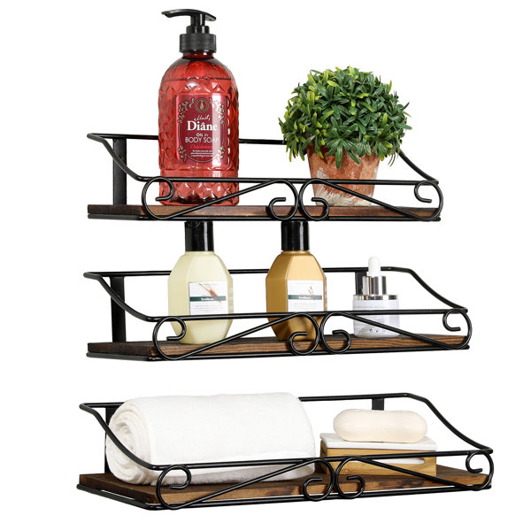 17 Stories Wall Mounted 3 Piece Floating Accent Shelves | Wayfair