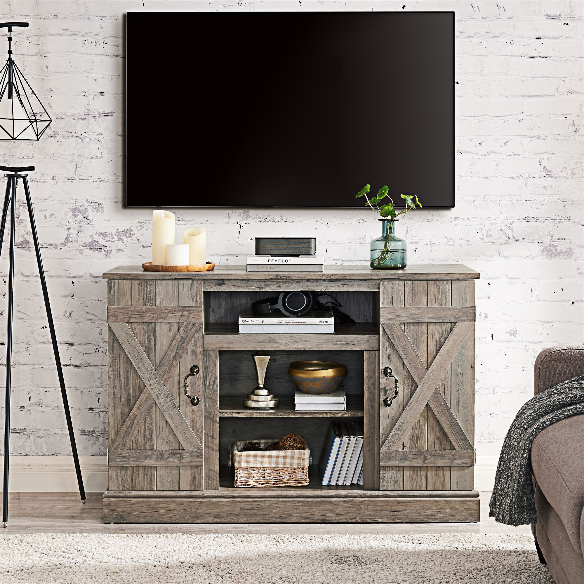Ophelia & Co. Farmhouse Media TV Stand with Storage Space | Wayfair