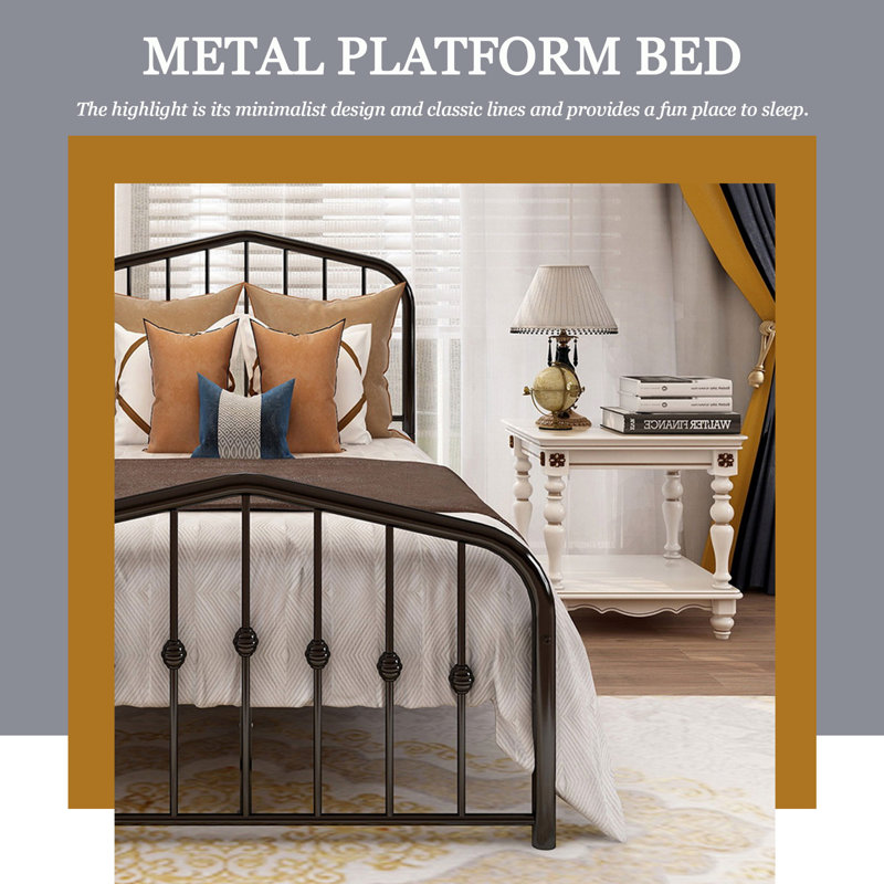 Red Barrel Studio® Aalderk Metal Bed & Reviews | Wayfair