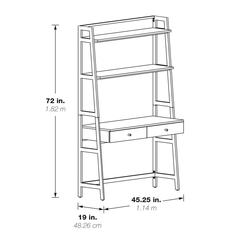 17 Stories Sacoria 45" Ladder Desk & Reviews | Wayfair