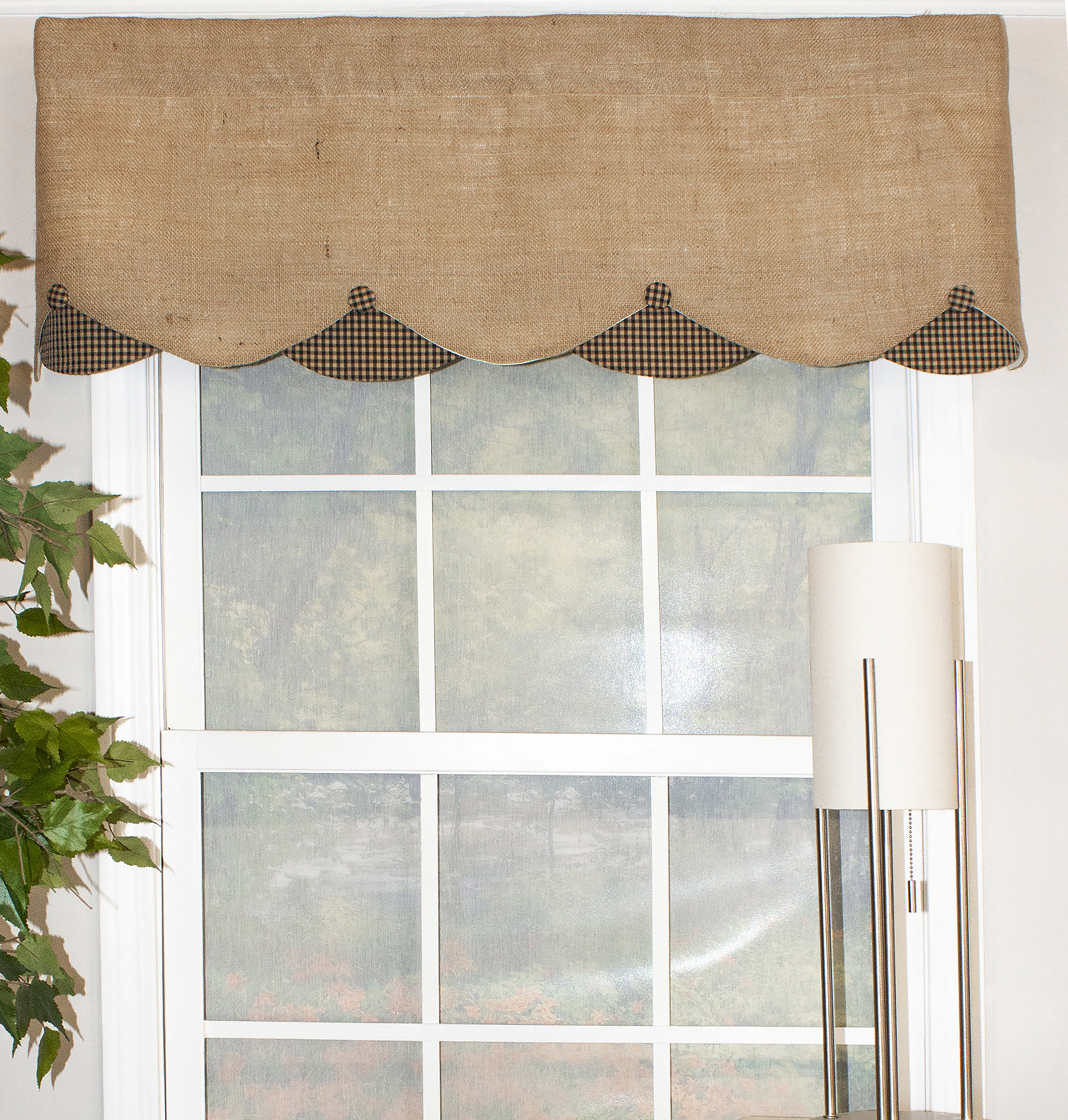 RLF Home Burlap Petticoat 50" Curtain Valance & Reviews | Wayfair