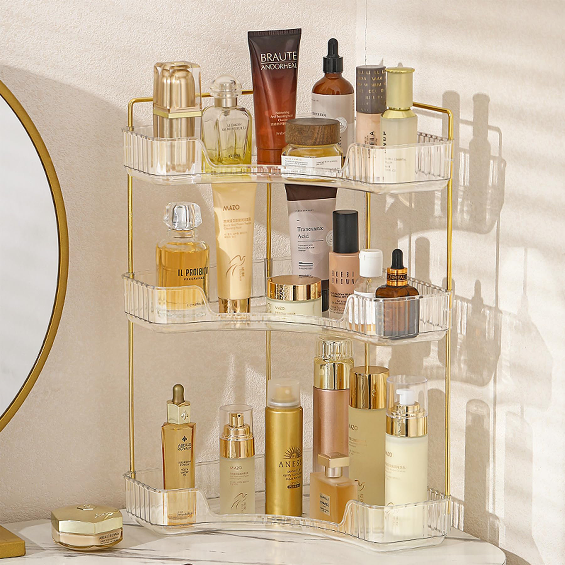 Everly Quinn Organisateur de coin de comptoir de salle de bain ...