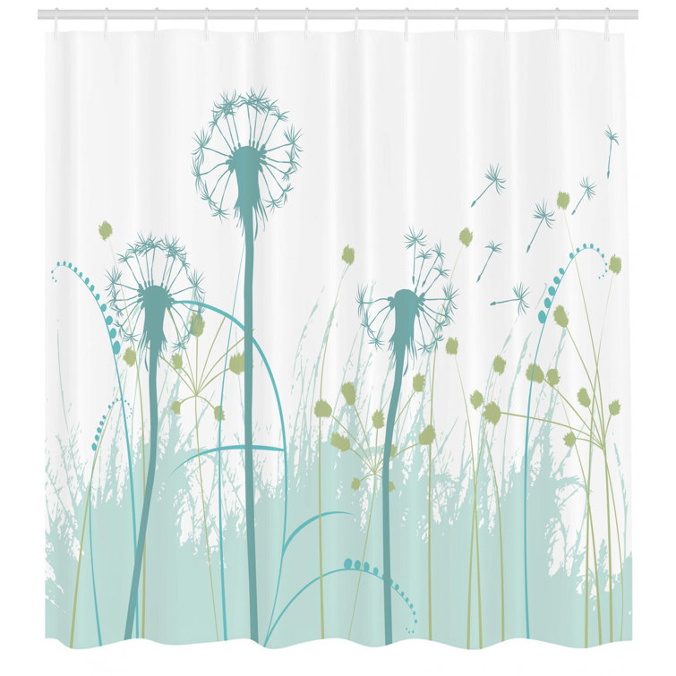 Brayden Studio® Yasmeen Floral Shower Curtain with Hooks Included ...