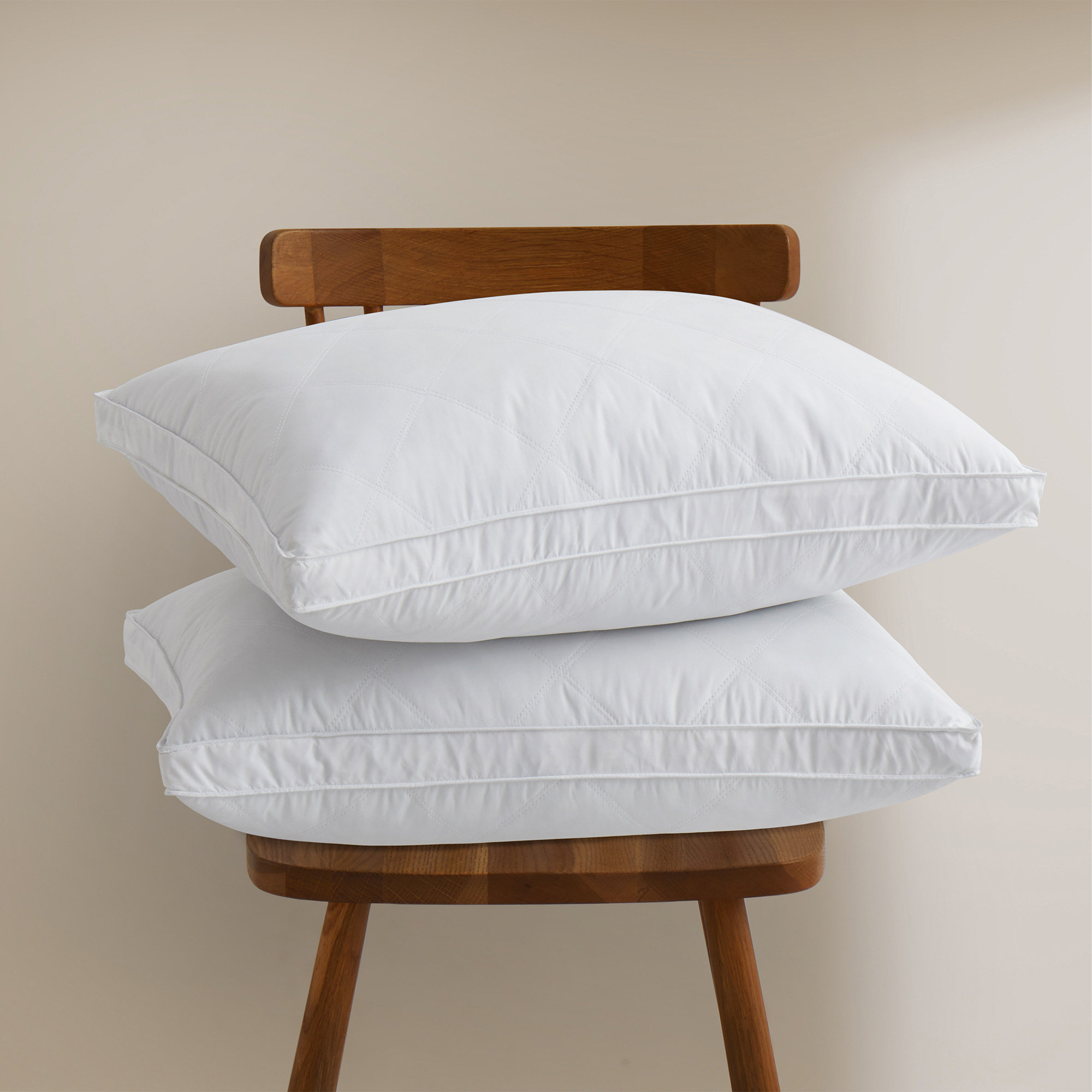 Alwyn Home Diamond Stitch Double-Line Tall Pillows | Wayfair