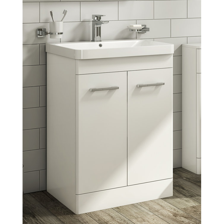 17 Stories Ephrim 600mm Free-standing Single Vanity Unit | Wayfair.co.uk