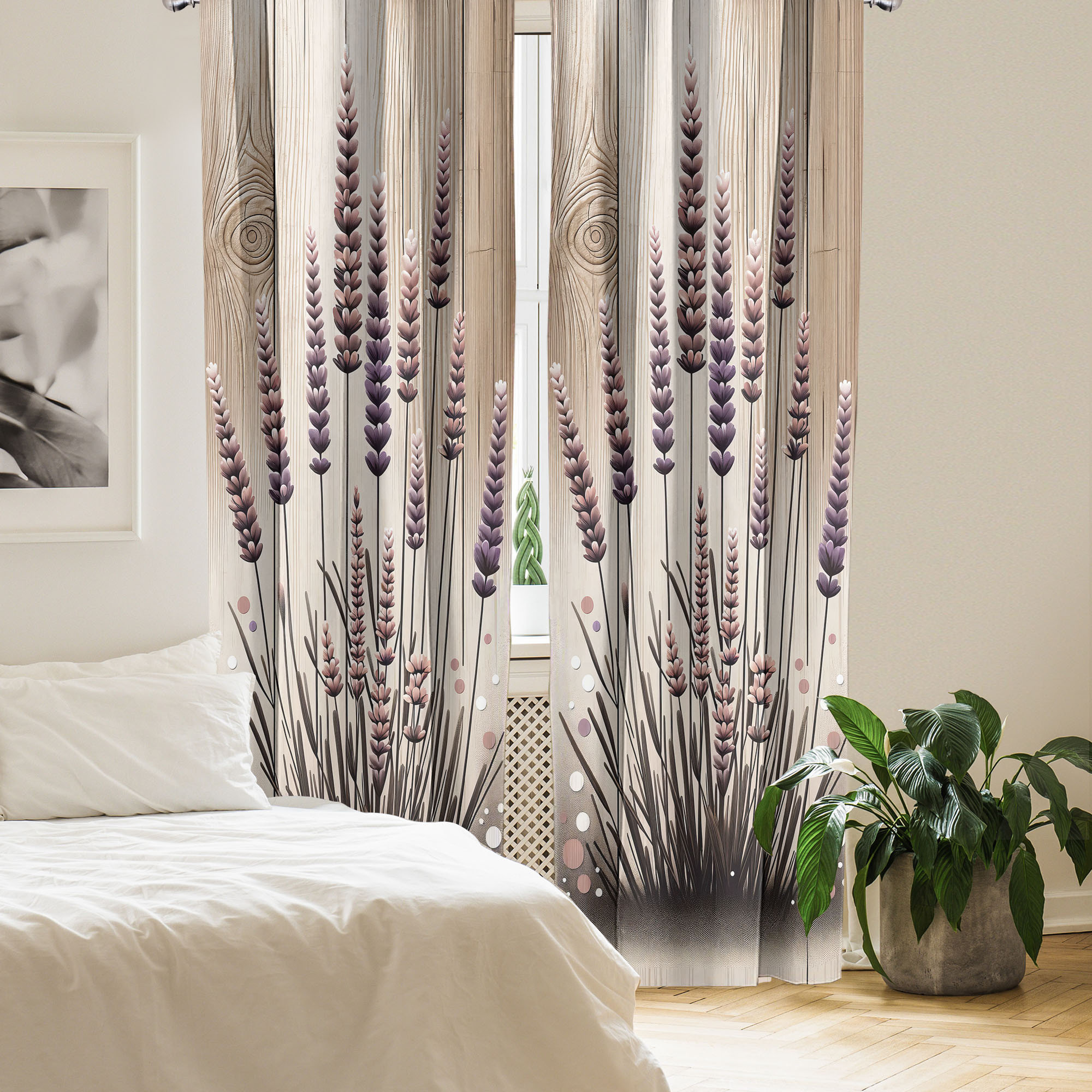 East Urban Home Cottagecore Curtains Set 2-Pack 4 Panels of-28"x95 ...