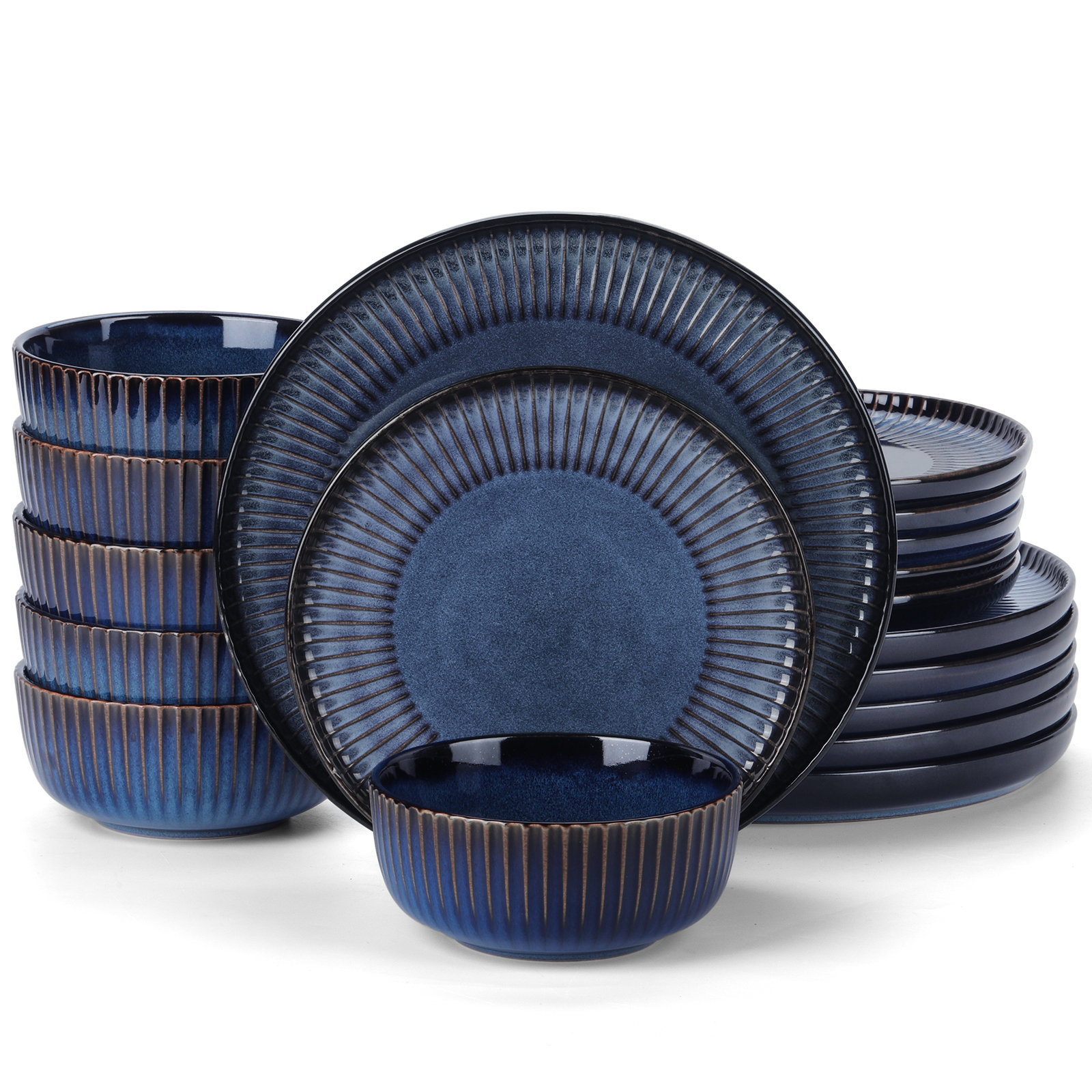 Birch Lane™ Starlight Plates And Bowls Sets, 18 Piece Dinnerware Sets ...