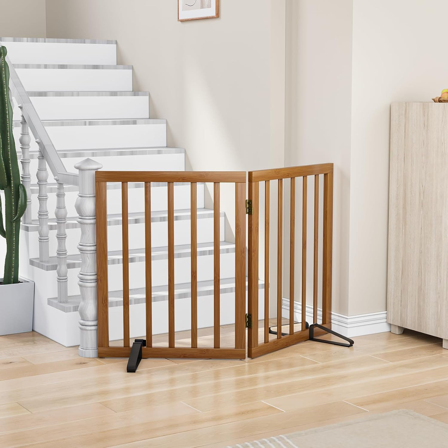 Tucker Murphy Pet™ Freestanding Foldable Dog Gate Fully Assembled Dog ...