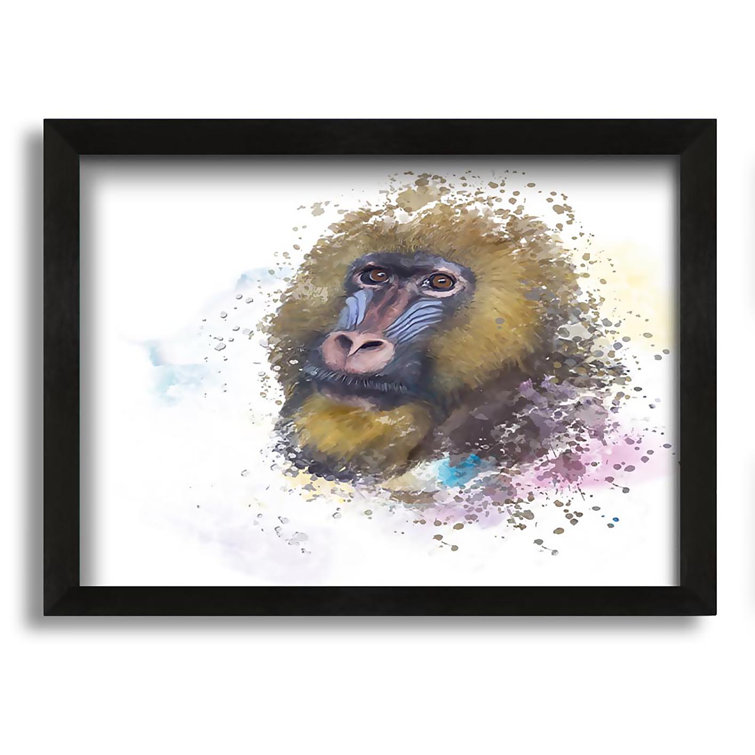 Alpen Home Mandrill Watercolour Splash - Single Picture Frame Painting ...