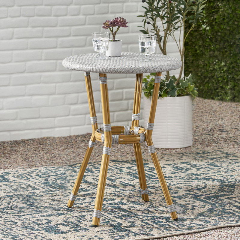 Longshore Tides Wicker Bistro Table & Reviews | Wayfair