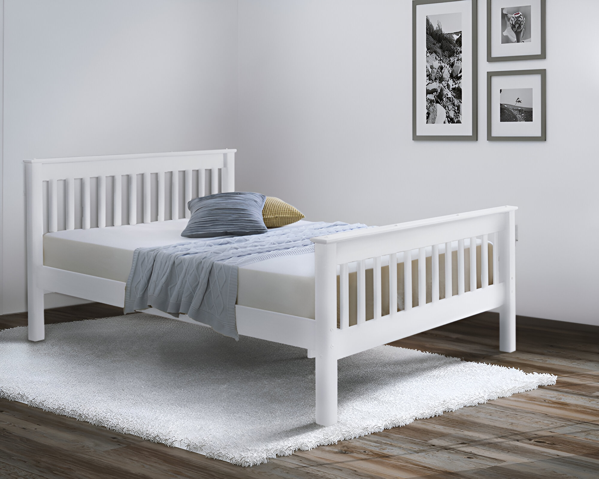 Marlow Home Co. white Wooden Bed & Reviews | Wayfair.co.uk