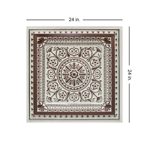 uDecor Marseille 24'' W Textured PVC Drop-In Ceiling Tile In Antique ...
