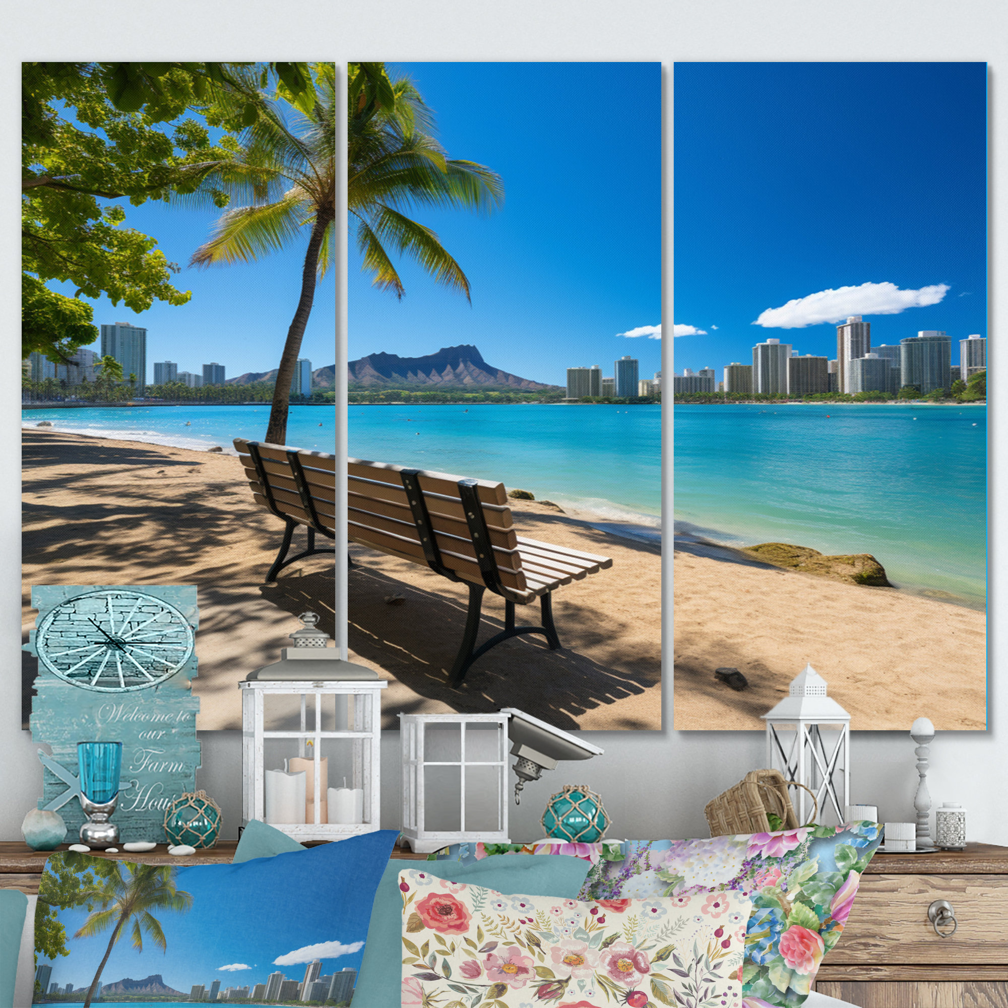 Highland Dunes Hawaiian Beach Scenery - Hawaii Wall Decor Set - Wayfair ...