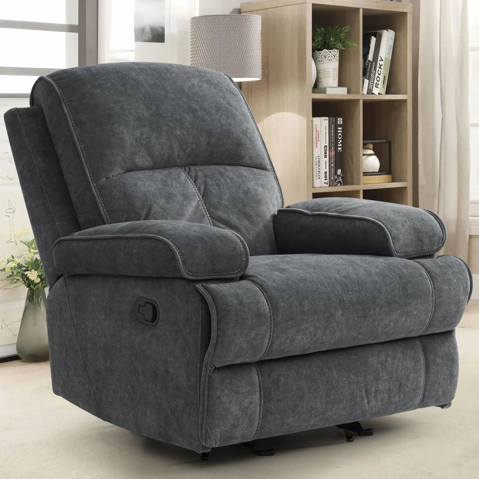 Latitude Run® Generose 35.43" Wide Manual Glider Rocker Recliner Chair ...