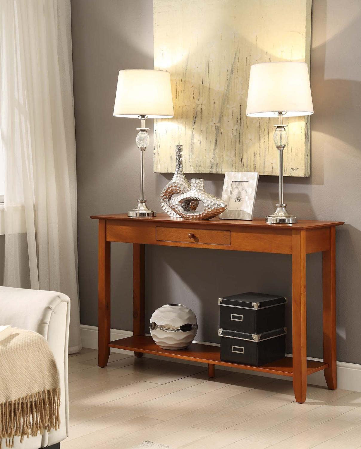 Corrigan Studio American Heritage Console Table With Drawer And Bottom ...