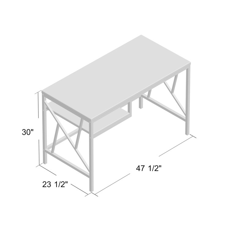 Ivy Bronx Metal Base Writing Desk & Reviews | Wayfair