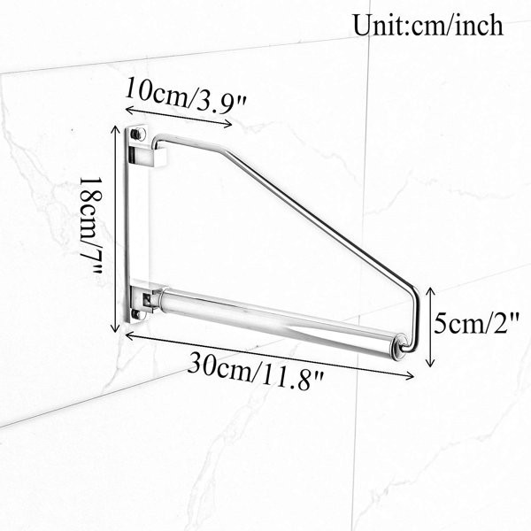 Rebrilliant 12" Foldable Wall Mount Clothes Drying Rack, Brass, Gold ...