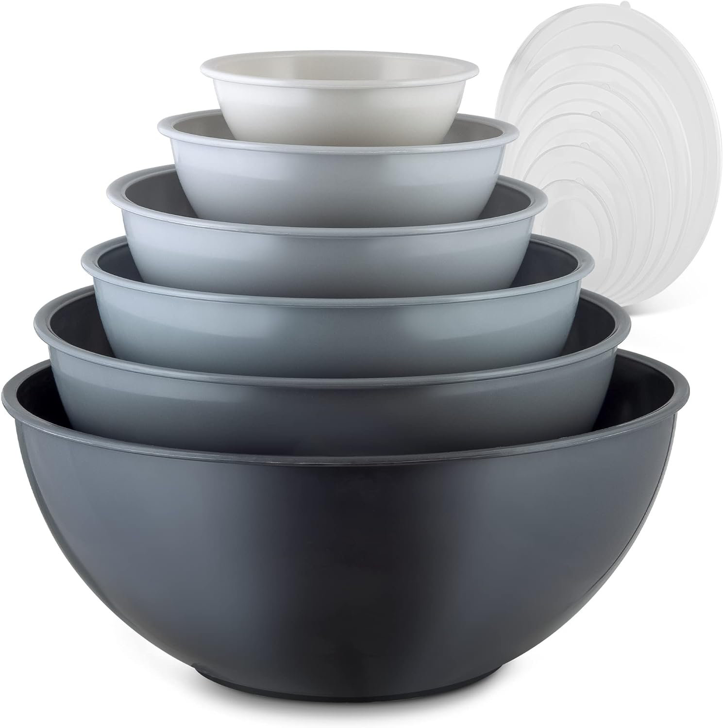 Toledo Bath & Kitchen 12 Piece Plastic Mixing Bowls With Lids Set ...