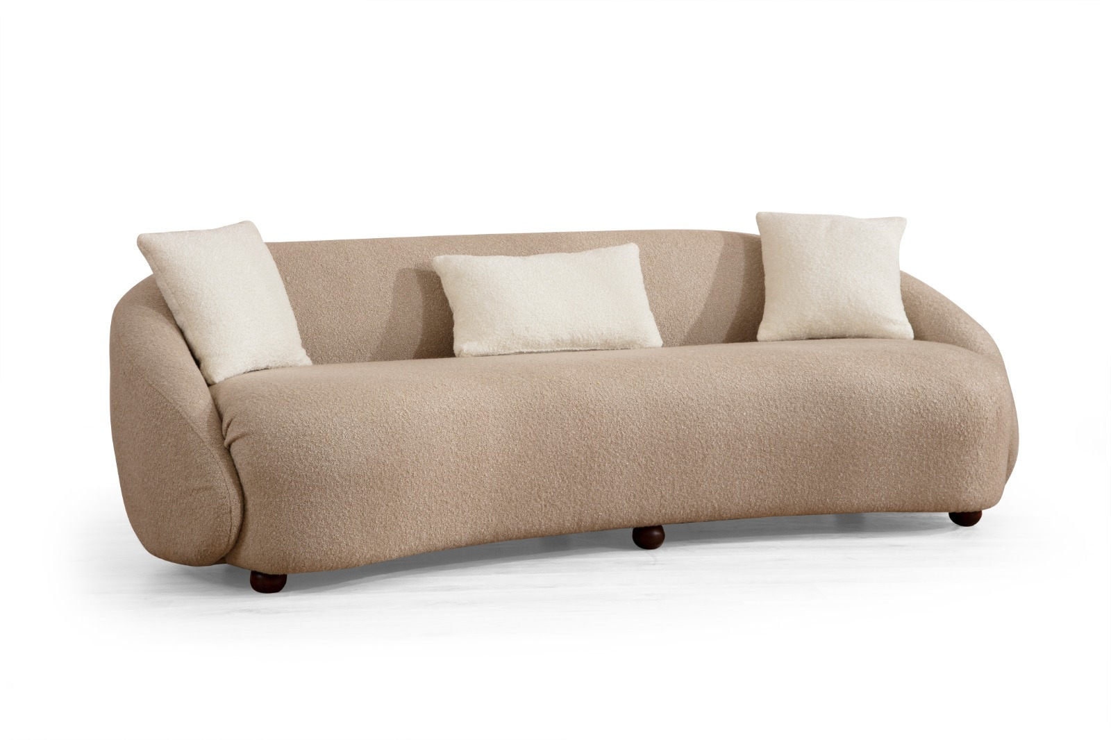 East Urban Home Modern 3-Seat Sofa, Cappuccino Color, 90.6 x 29.5 x 37. ...