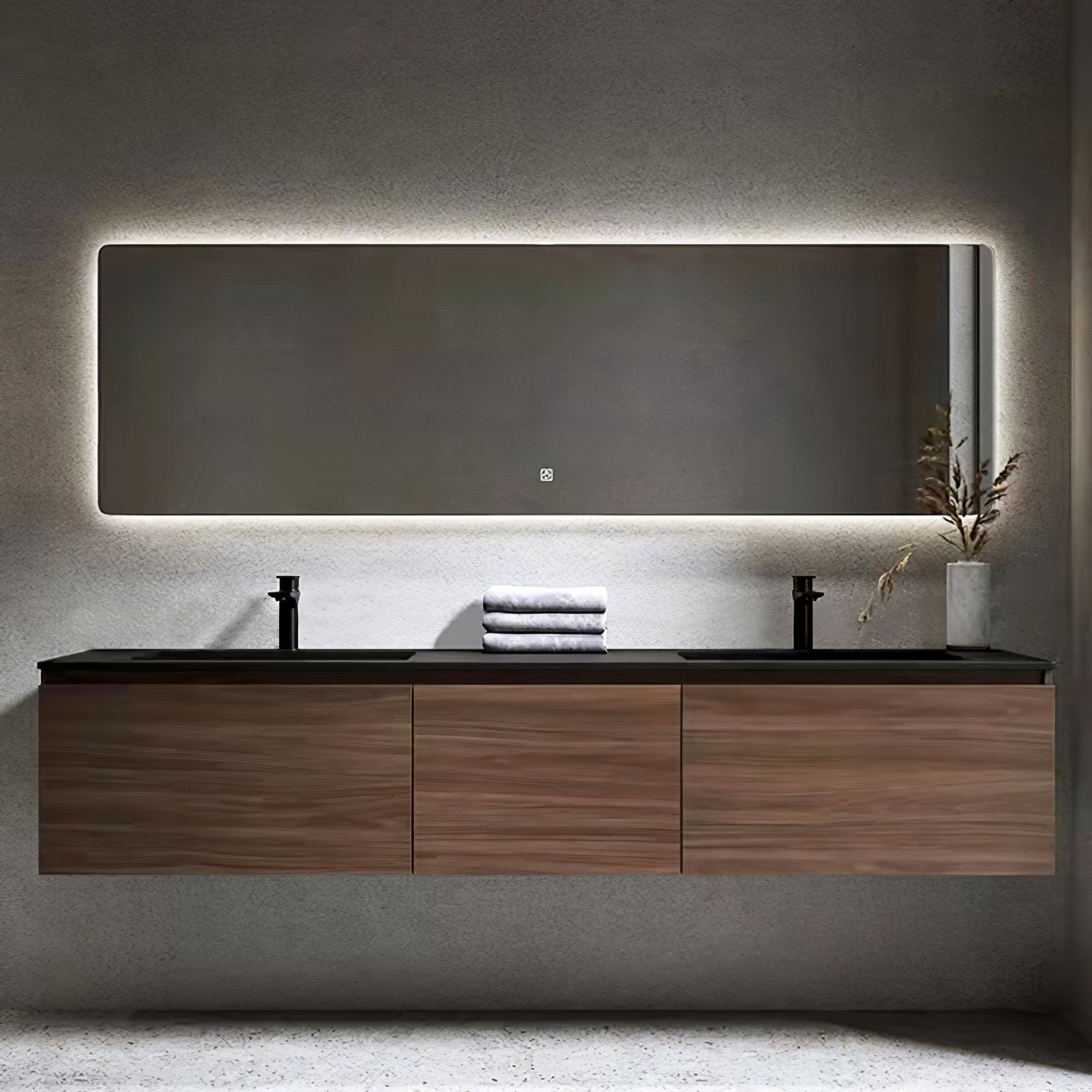 Wade Logan® Avangelina 59" Wall-Mounted Double Bathroom Vanity Set ...