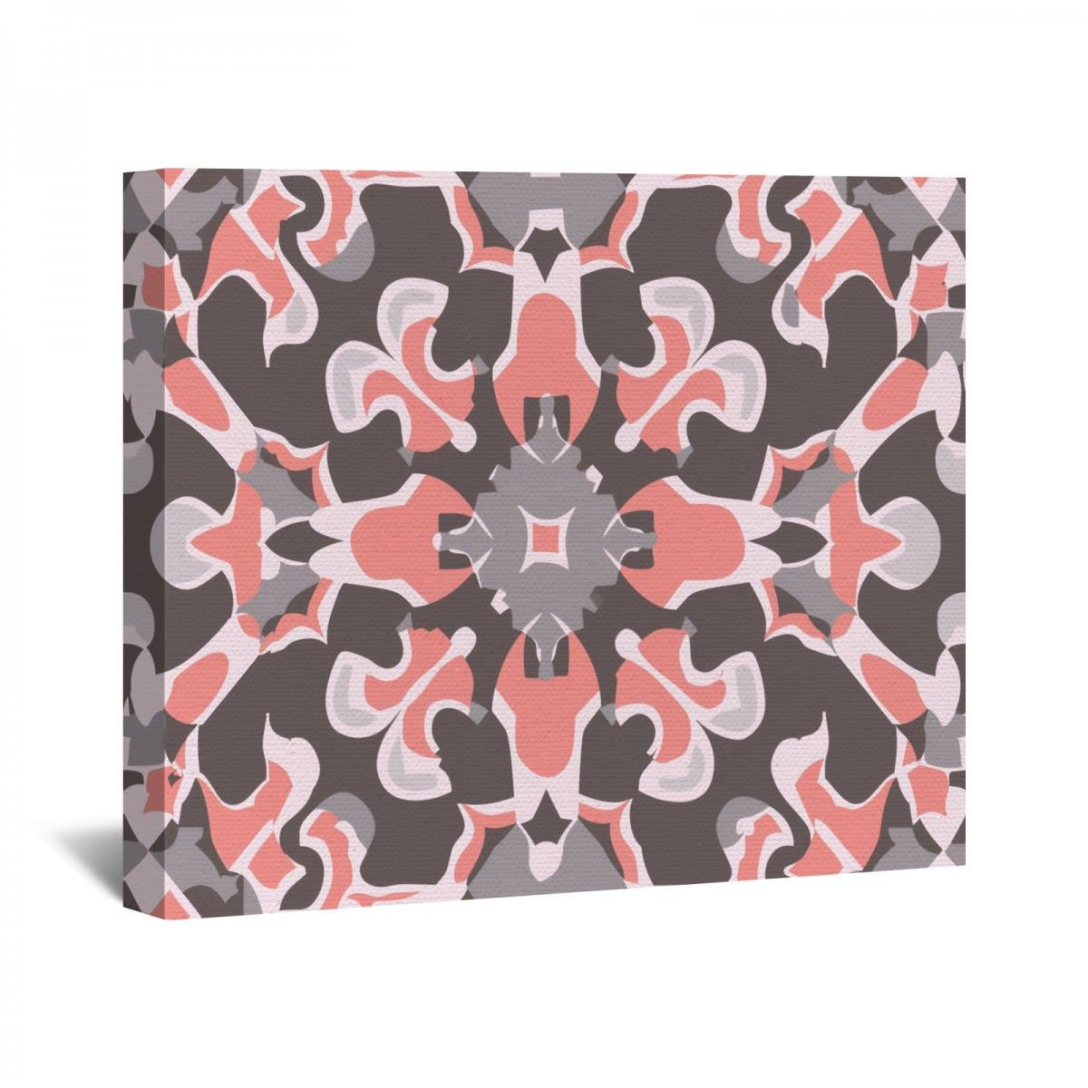 Red Barrel Studio® Pink And Gray Kaleidoscope Framed On Canvas Print ...