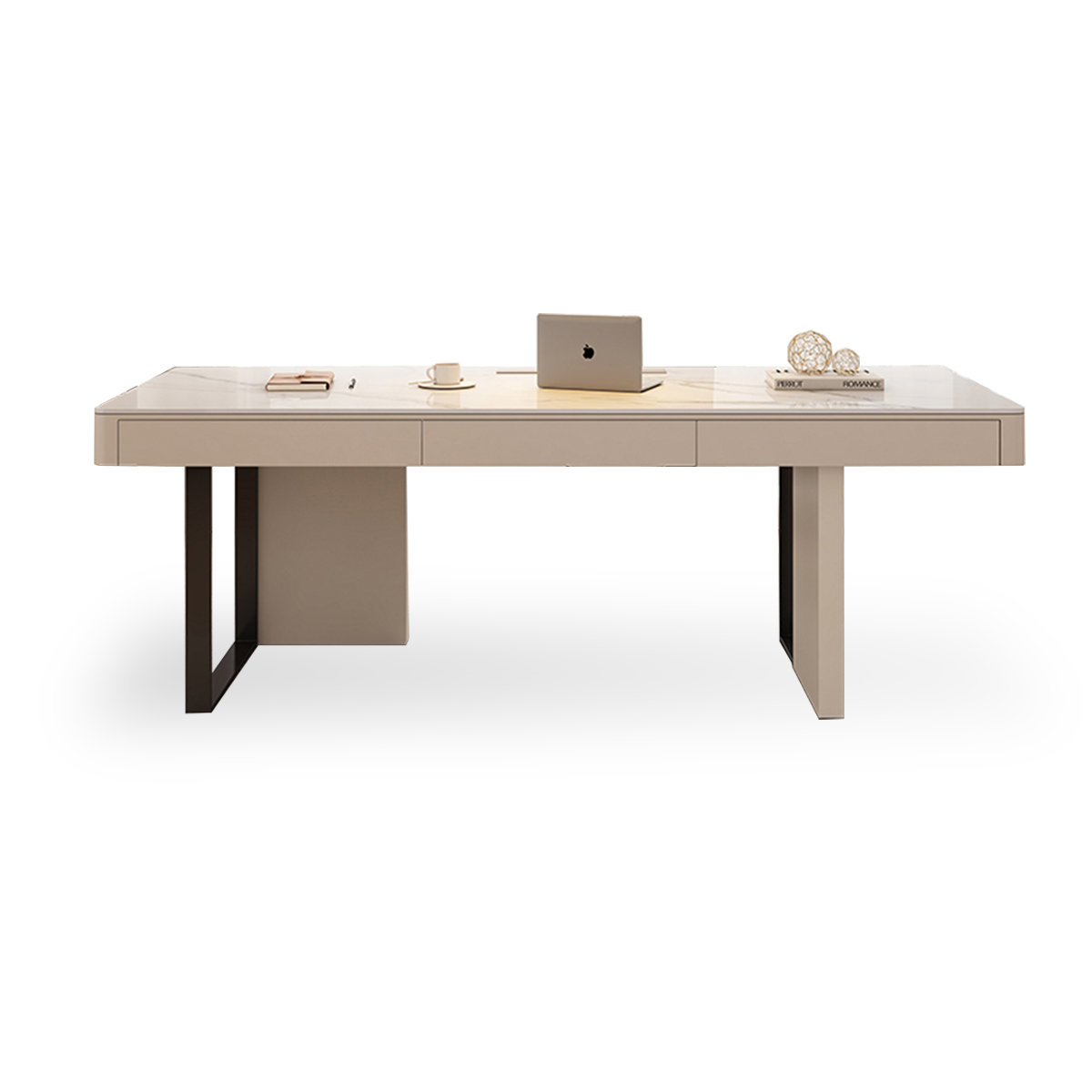 Orren Ellis White + Black + Rectangular + Rock plate desktop + 2 ...