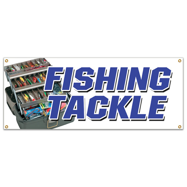 SignMission Fishing Tackle Banner Sign | Wayfair