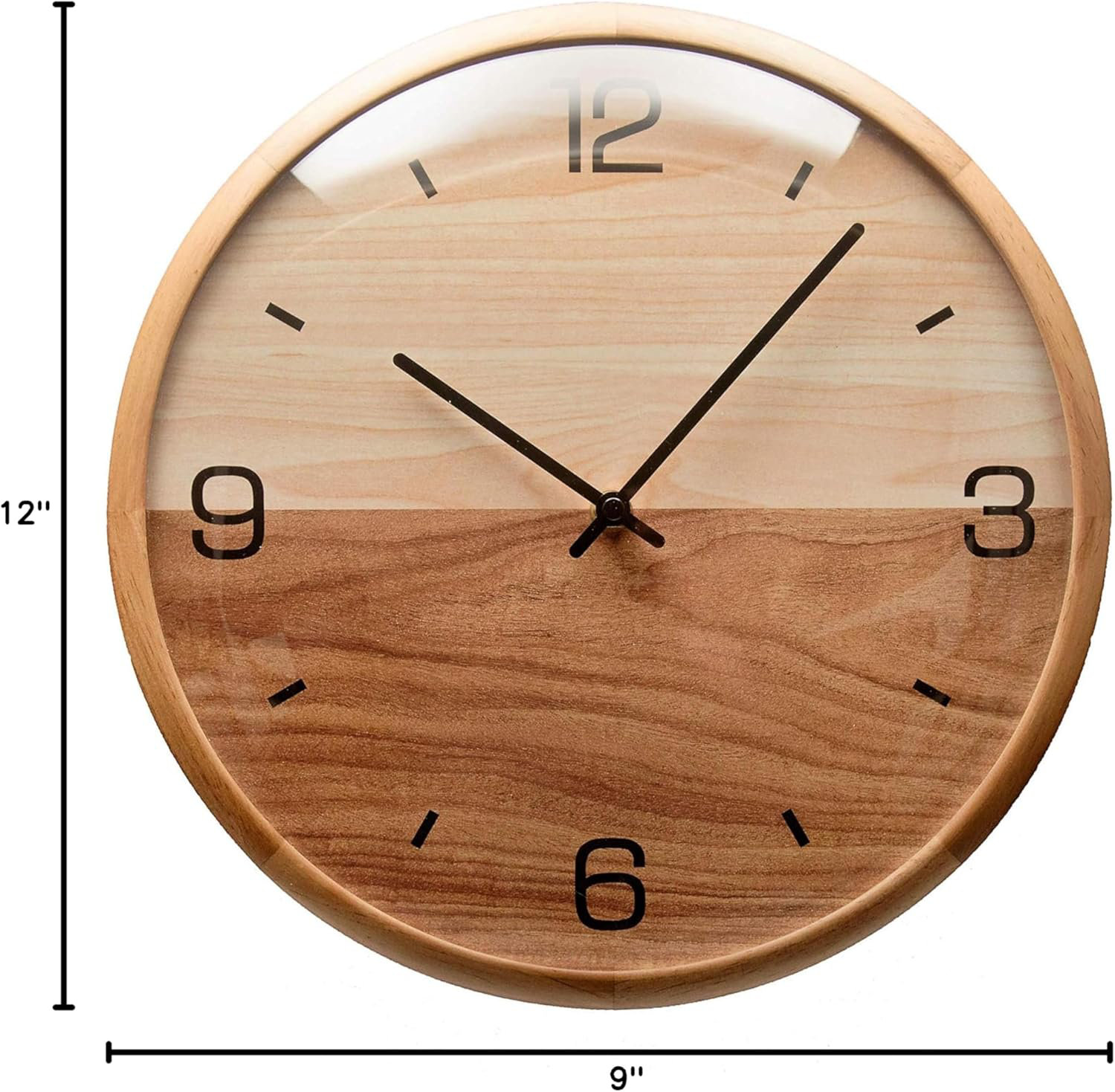 Latitude Run® 12" Analog Dome Glass Wall Clock | Wayfair