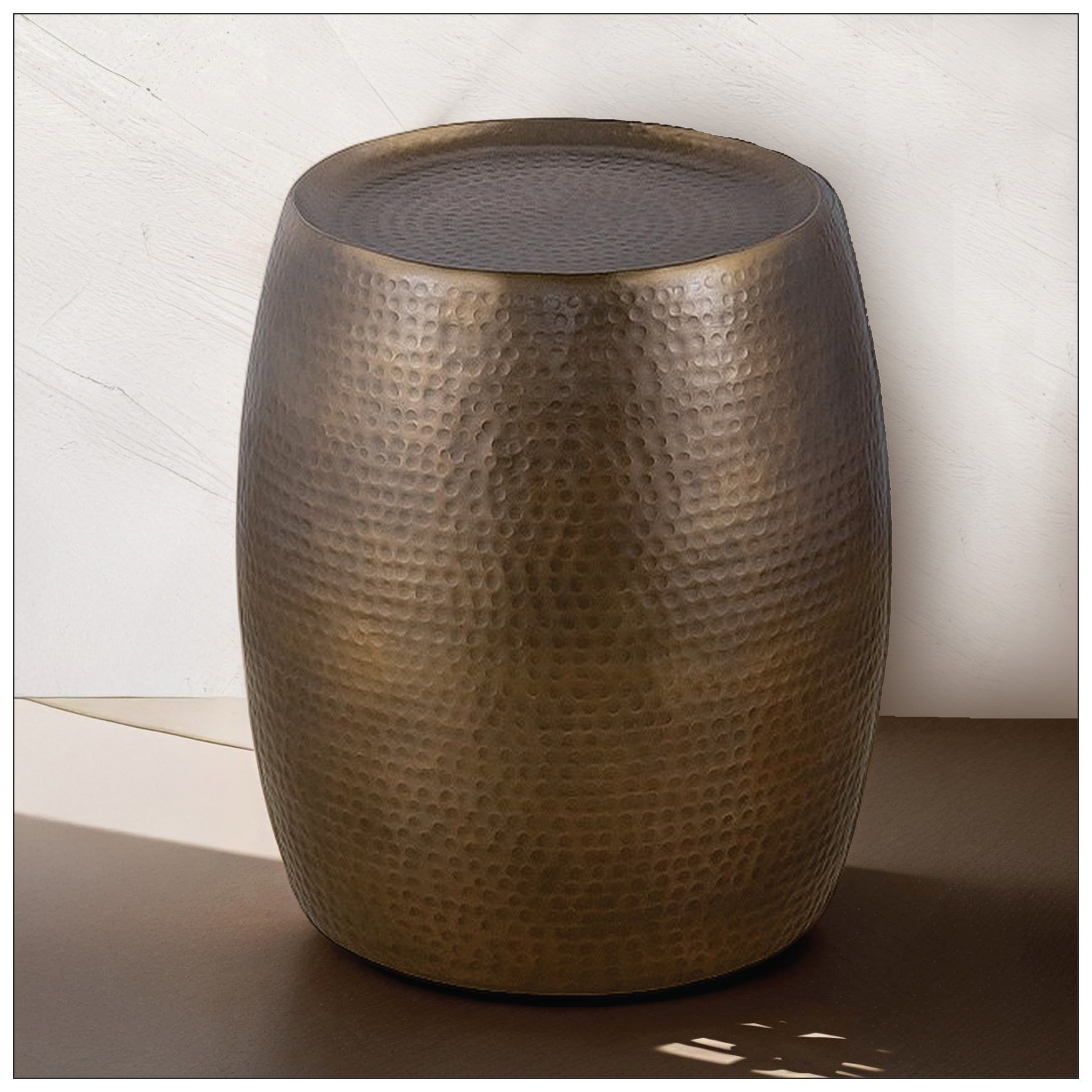 Latitude Run® Exquisite Handcrafted Metal End Table With Alluring Design For Versatile Use | Wayfair