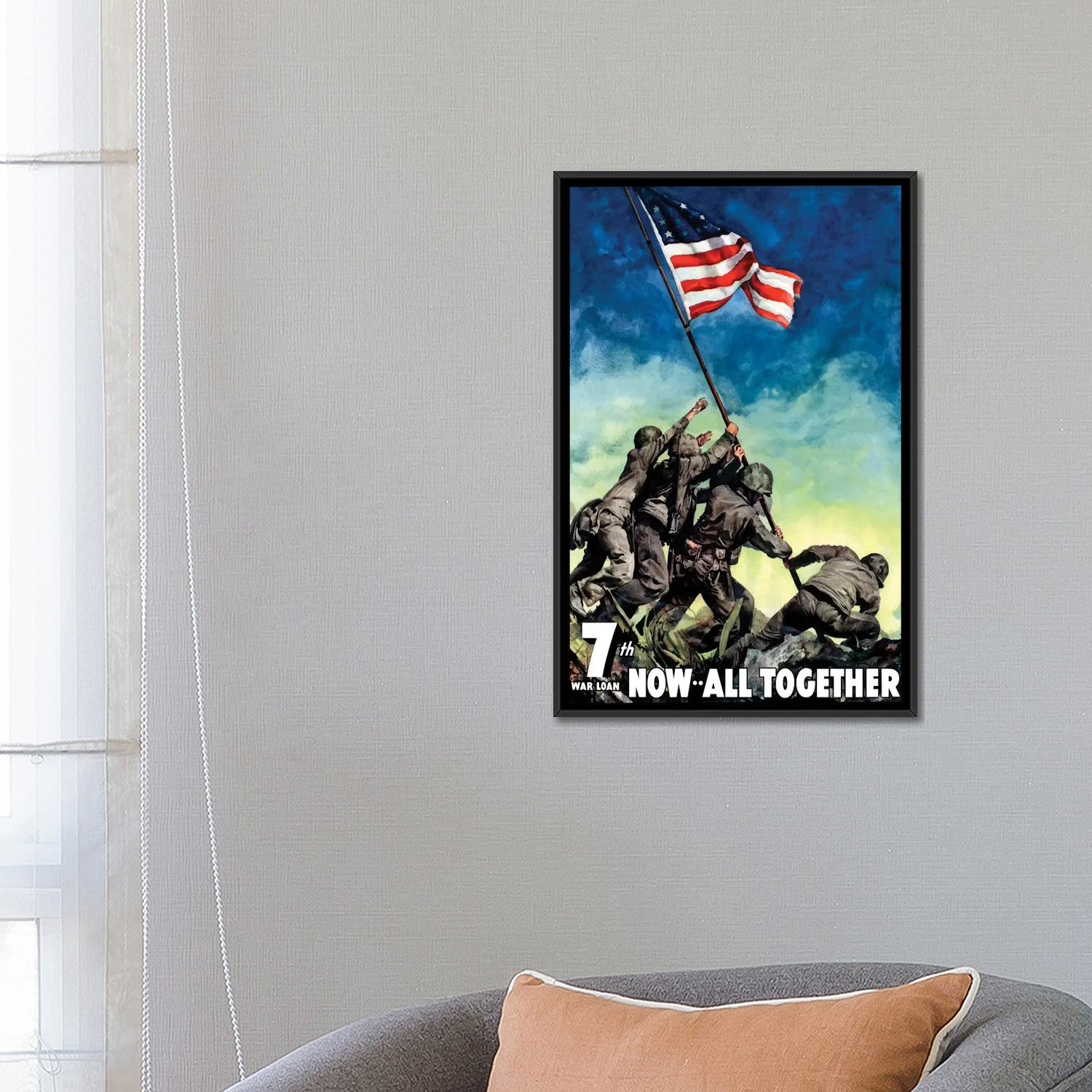 East Urban Home 'WWII Poster 7th War Loan, Now All Together' Vintage ...