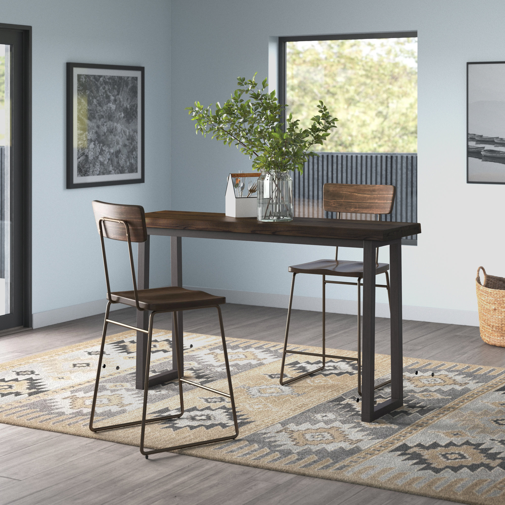 Gracie Oaks Sehnaz Solid Wood Bar Table & Reviews - Wayfair Canada