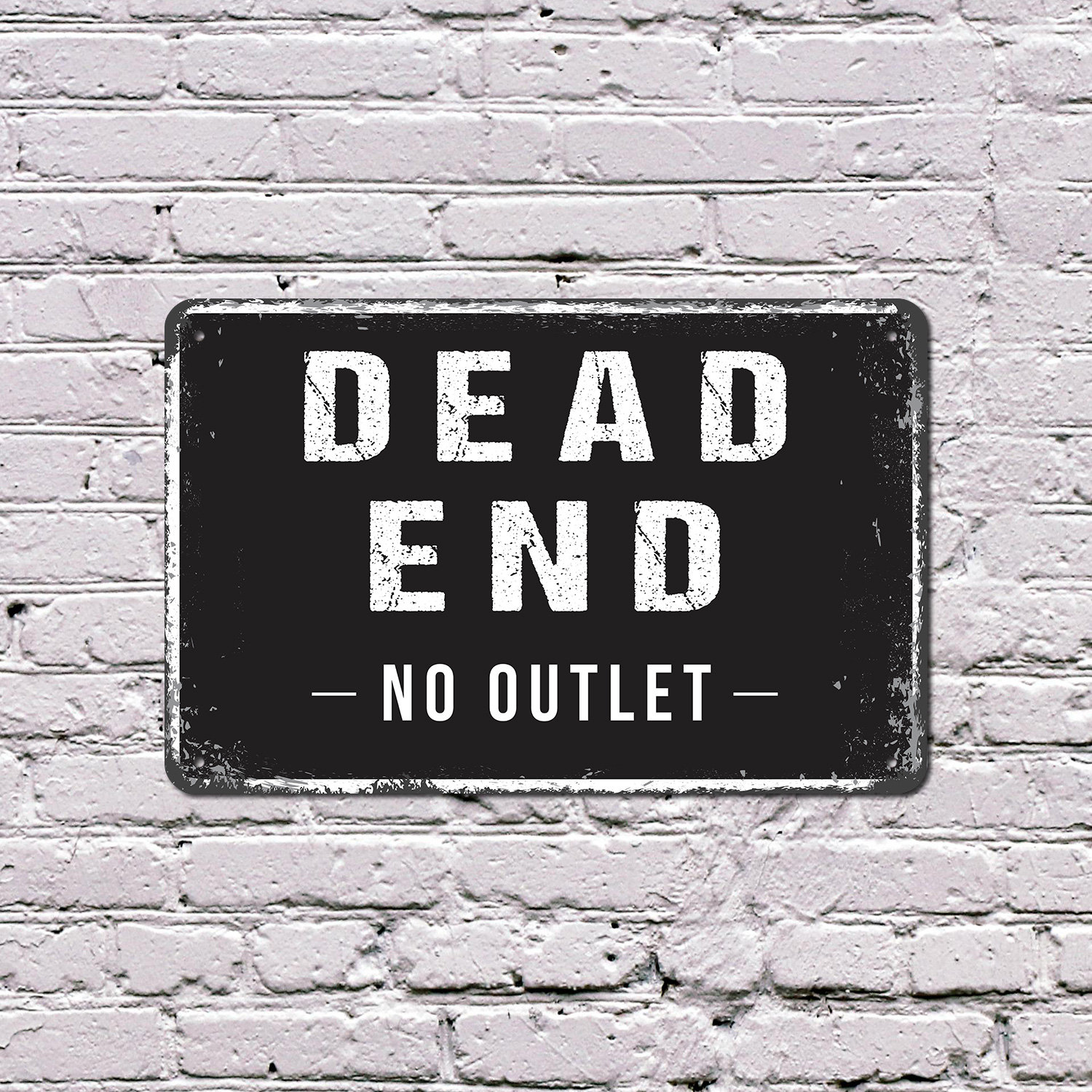 SignMission Dead End No Outlet 8 Inch x 12 Inch Plastic Sign | Wayfair
