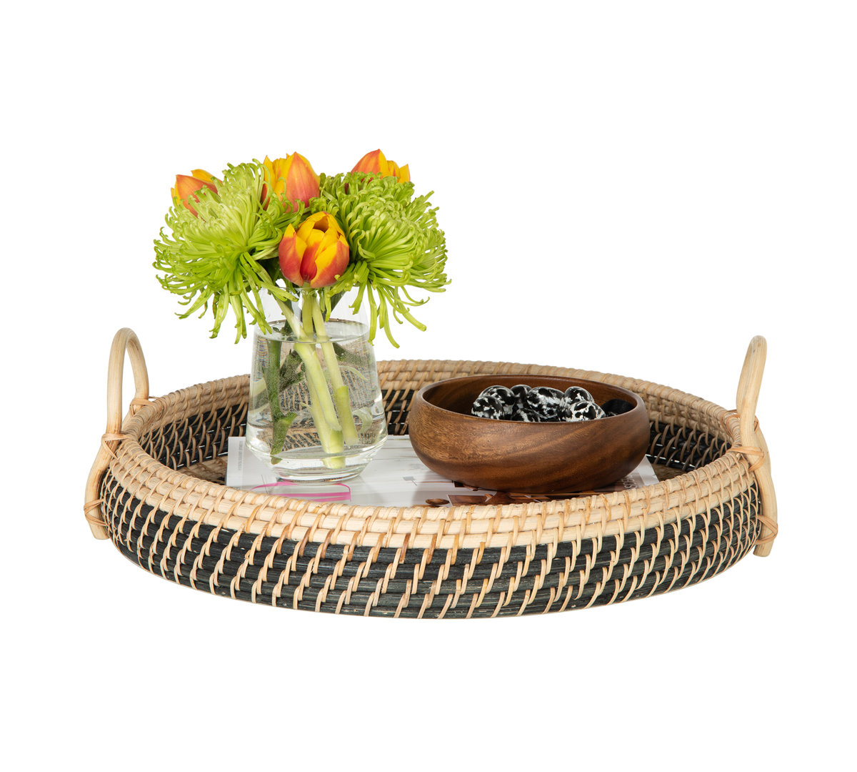 Bay Isle Home™ Round Rattan Breakfast Serving Tray & Reviews | Wayfair
