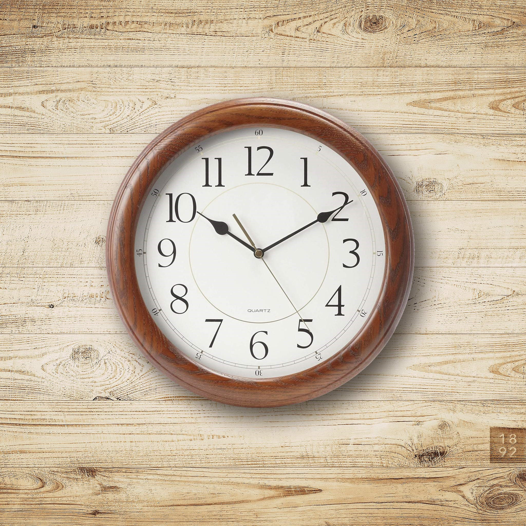 BEACHWATER POOL & SPA, LLC Wall Clock Quiet Sweep Second Hand Dark ...