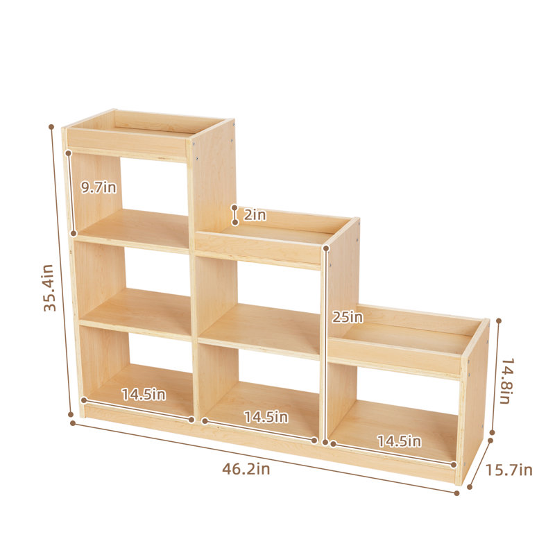 Isabelle & Max™ Alixa Cube Bookcase L Shaped Freestanding Ladder Corner ...