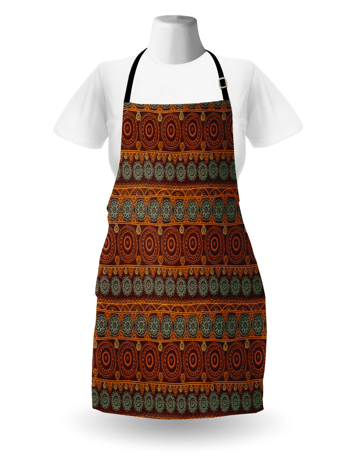 East Urban Home Earth Tones Apron Unisex, Prehistoric Floral, Adult ...