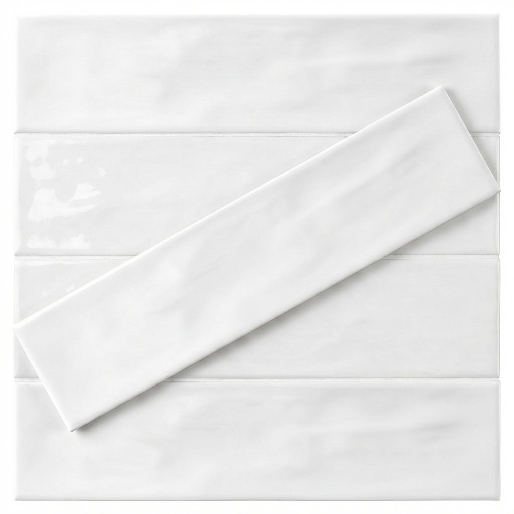 Geo Coverings Vetri White Glossy 3x12 Ceramic Subway Wall Tile Handmade ...