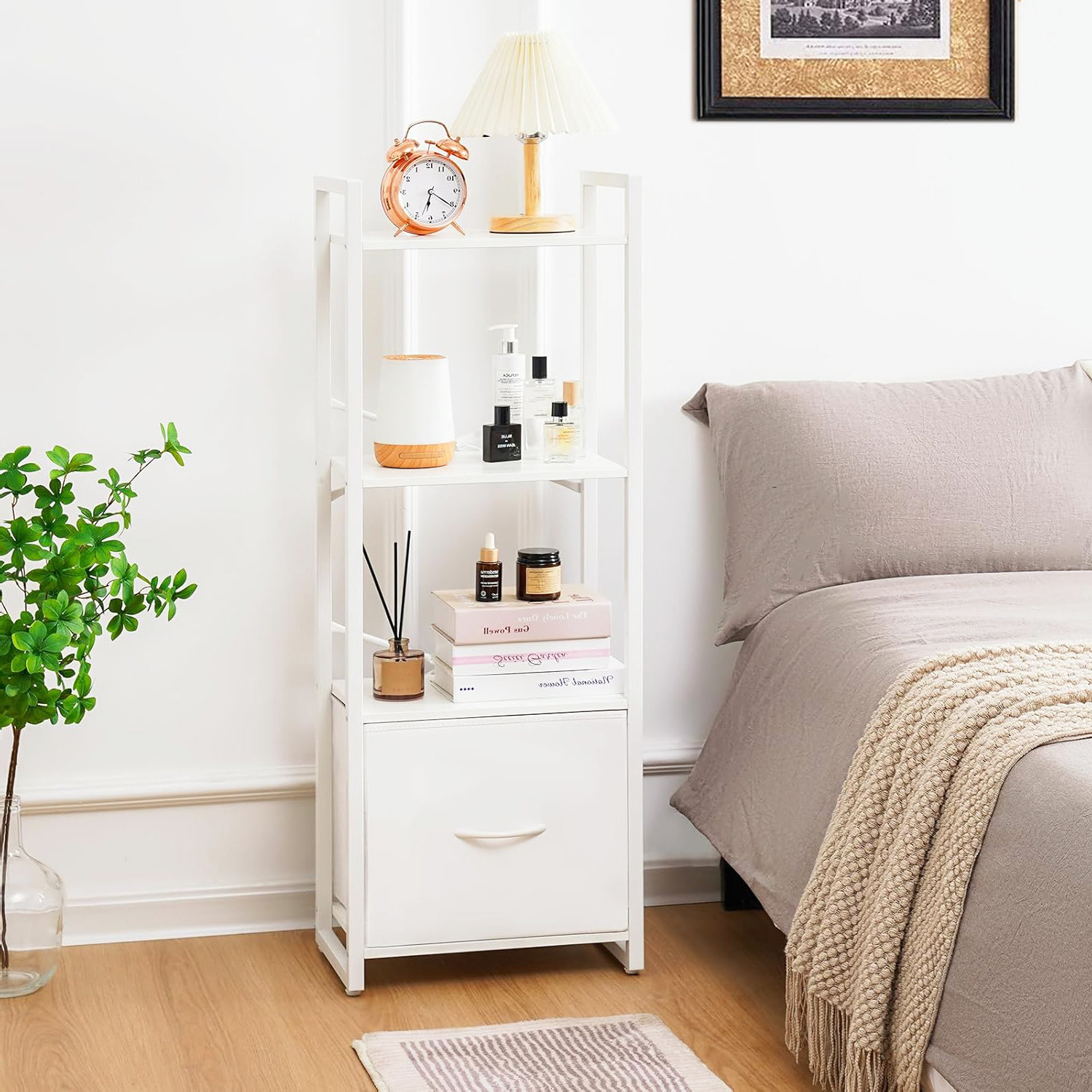 QICQA 4 Tier Book Shelf with Drawer - Wayfair Canada