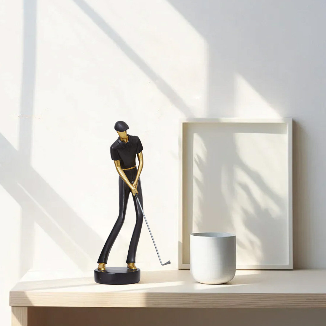 LIWEI Golf Figurine Statue, Polyresin Golfer Decoration Arts | Wayfair
