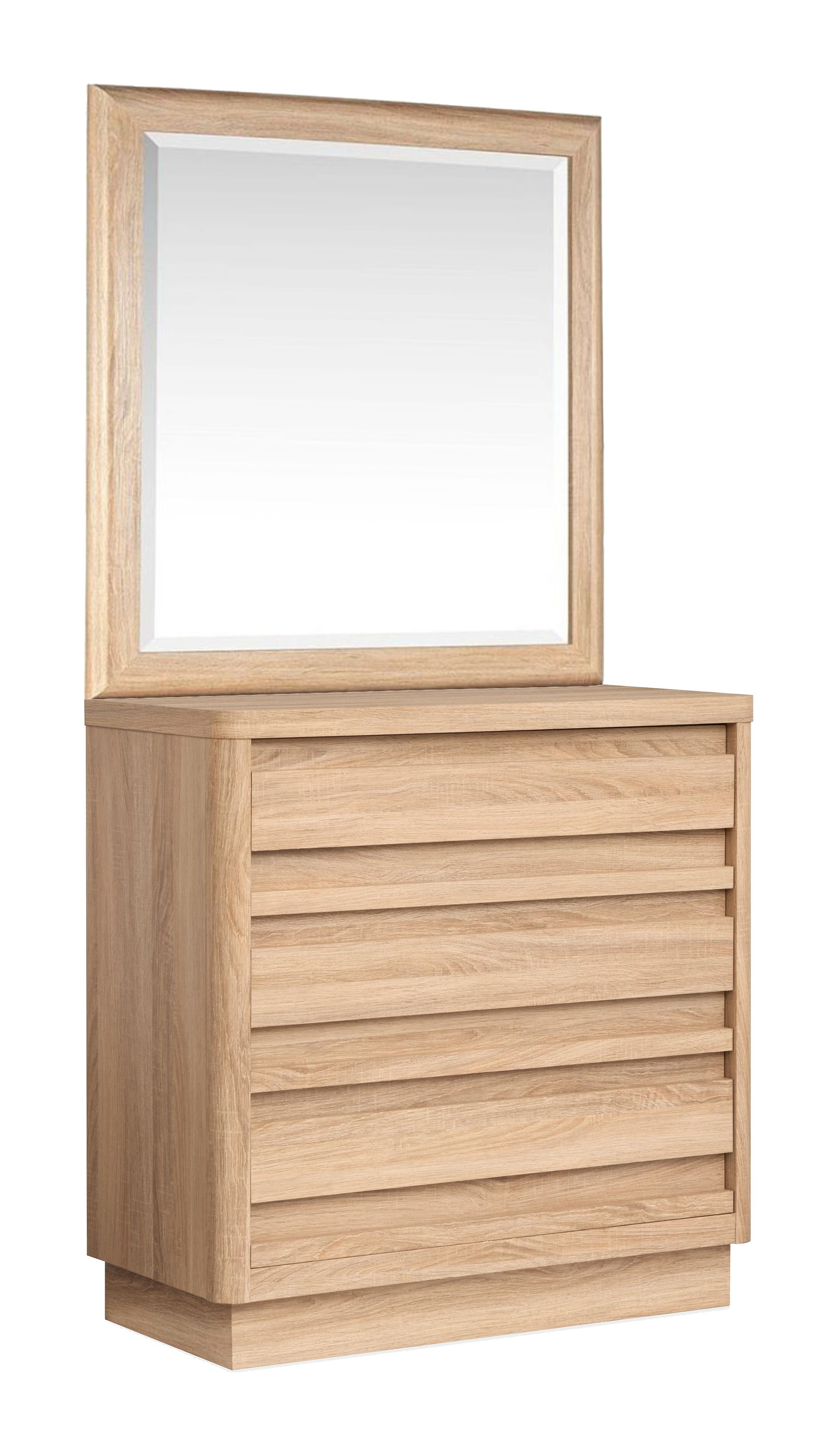 Millwood Pines Hansine Single Drawer Dresser With Portrait Mirror | Wayfair
