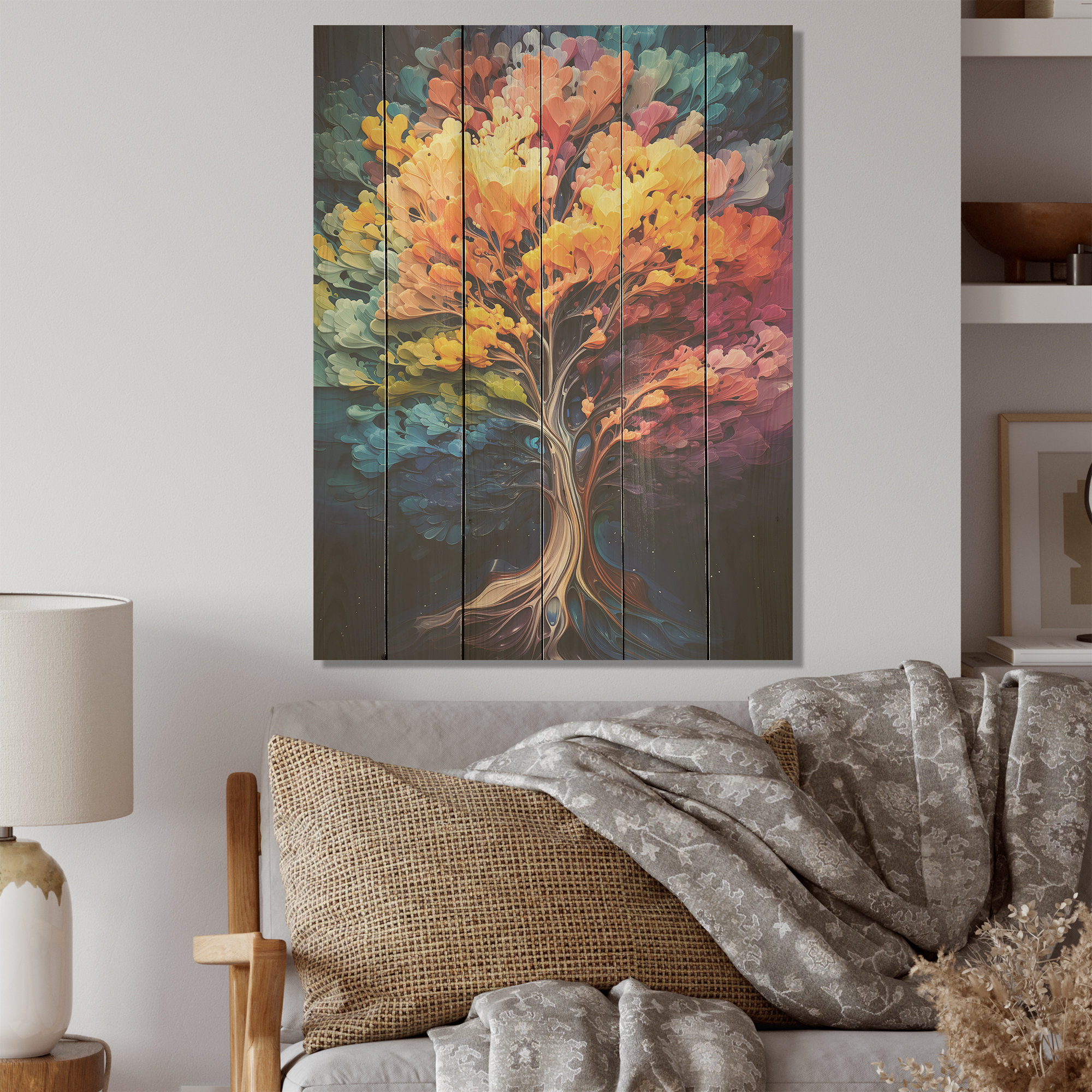 Winston Porter Redwood Trees Burst With A Rainbow Of Colour I - Tree ...